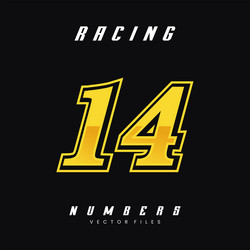 Racing number 97 design template Royalty Free Vector Image