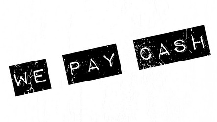 We pay cash rubber stamp Royalty Free Vector Image