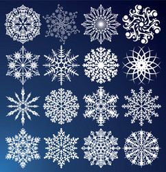 Winter Snowflake Collection Royalty Free Vector Image
