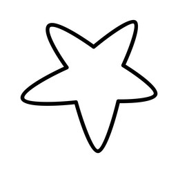Cute star line art icon decorative element Vector Image
