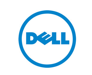 Dell logo brand computer symbol white design Vector Image