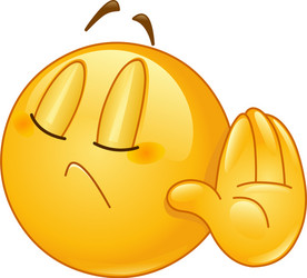 Not allowed emoticon Royalty Free Vector Image