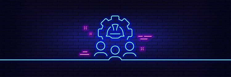 Engineering team line icon engineer or architect Vector Image