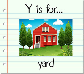 Flashcard letter y is for yarn Royalty Free Vector Image