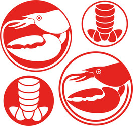 Crayfish Red Circle Vector Images (63)