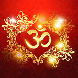 Beautiful golden om symbol Royalty Free Vector Image
