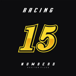 Racing number 25 logo design Royalty Free Vector Image