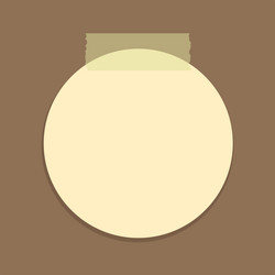 Round yellow sticky note template taped office Vector Image