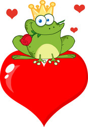 Valentines frog cartoon Royalty Free Vector Image