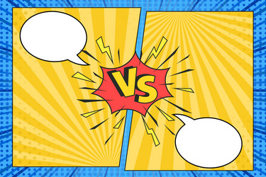Versus comic frame vs comics book frames Vector Image