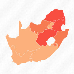 States map of south africa with detailed borders Vector Image