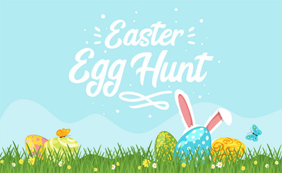 Easter green grass border design Royalty Free Vector Image