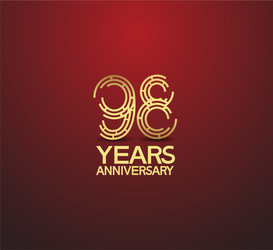 98 years anniversary celebration template design Vector Image