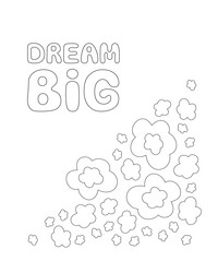 Coloring page outline drawing for book Royalty Free Vector