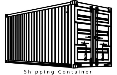 Container iconmodern or metal box logo Royalty Free Vector