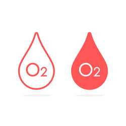 Oxygen and hemoglobin red blood cells Royalty Free Vector