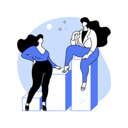 Plus size models abstract concept Royalty Free Vector Image