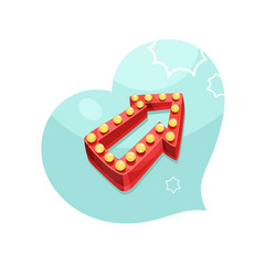Red sticker heart icon Royalty Free Vector Image