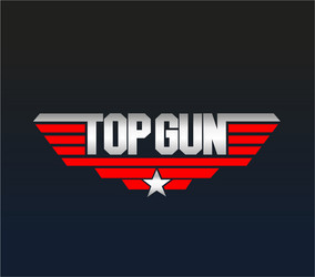 Top gun golden typography png file Royalty Free Vector Image
