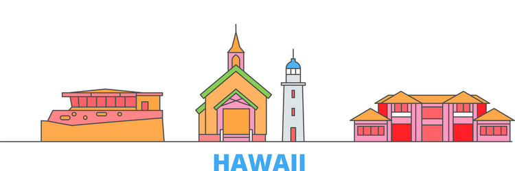 United states maui tourism landmarks city Vector Image