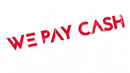 We pay cash rubber stamp Royalty Free Vector Image
