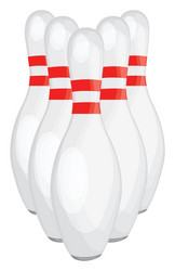 Bowling Pins Red Stripes Vector Images (over 140)
