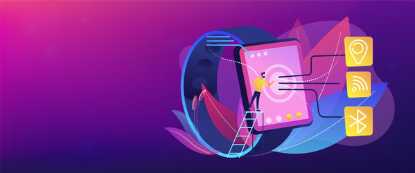 Wireless connectivity concept banner header Vector Image