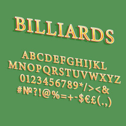 Billiards Fonts Vector Images (90)