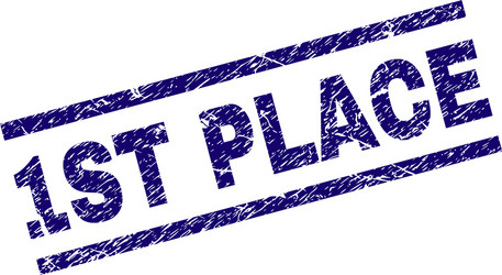 Grunge textured 1st place stamp seal Royalty Free Vector