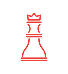 Chess board game strategy logo template Royalty Free Vector