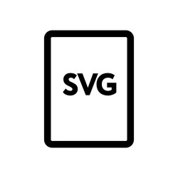 Svg file icon line isolated on white background Vector Image