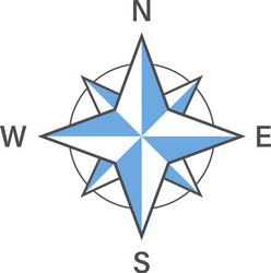 Compass on a white background Royalty Free Vector Image