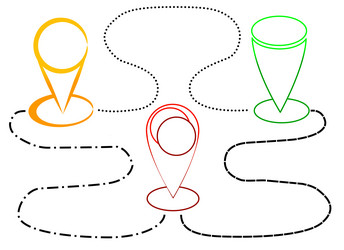 Gps color element for design Royalty Free Vector Image