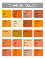 Red Orange Color Names