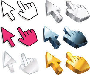3d cursor Royalty Free Vector Image - VectorStock