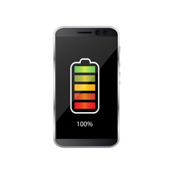 Battery charge state indicator icons set Vector Image