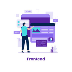 Frontend developer concept Royalty Free Vector Image