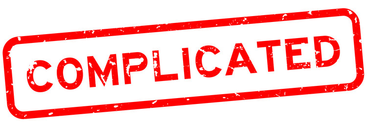 Label square red sticker in word complicated Vector Image