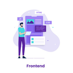 Frontend developer concept Royalty Free Vector Image