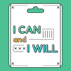 We can do it inspirational poster Royalty Free Vector Image