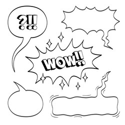 Comic bubbles set Royalty Free Vector Image - VectorStock