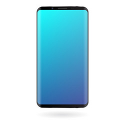 Smartphone mockup with blue gradient screen Vector Image