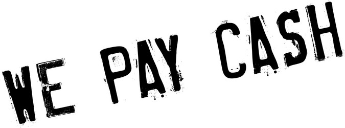 We pay cash rubber stamp Royalty Free Vector Image