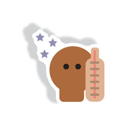 Paper sticker various symptoms Royalty Free Vector Image