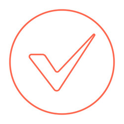 Tick line icon Royalty Free Vector Image - VectorStock