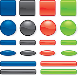 Glass buttons Royalty Free Vector Image - VectorStock