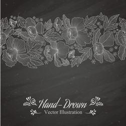 Flower on a blackboard Royalty Free Vector Image