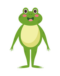 Frog standing cartoon Royalty Free Vector Image