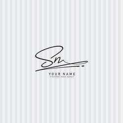 Kt simple signature logo - handwritten template Vector Image