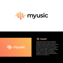Sound wave logo music symbols Royalty Free Vector Image